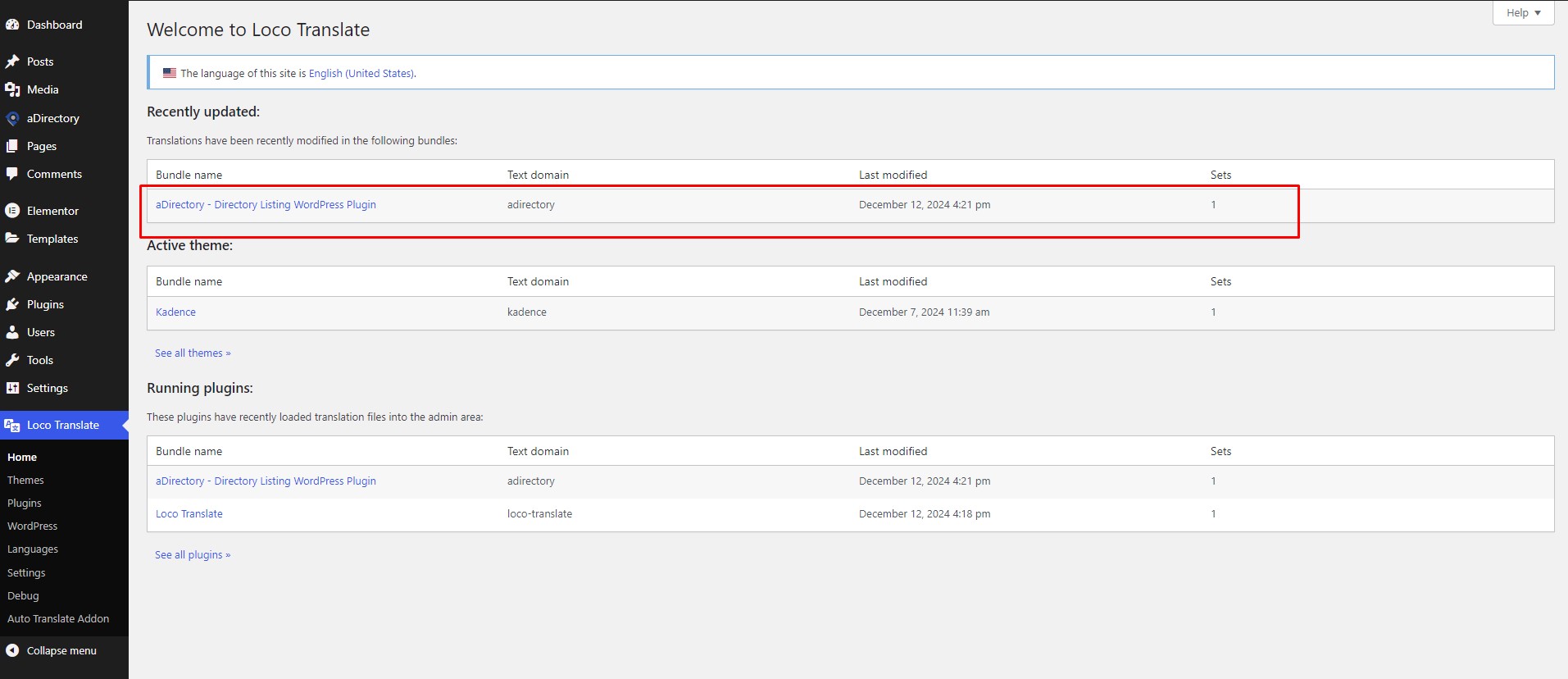 Translation - aDirectory